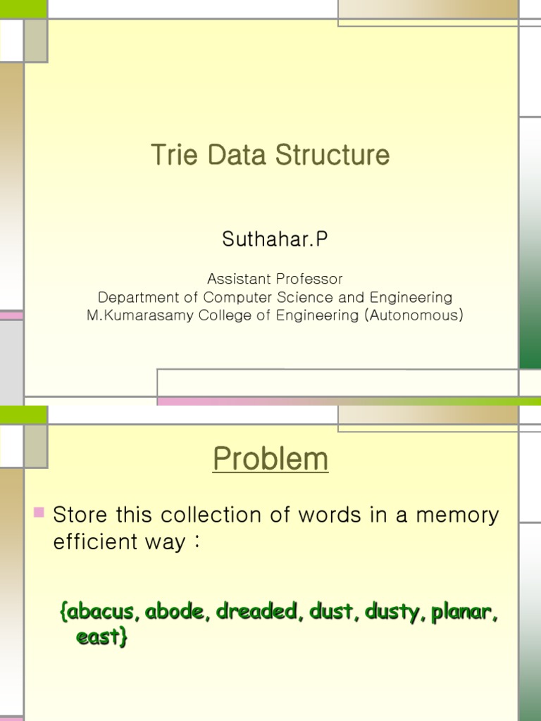 Tries Data Structures (Trie) PPT | PDF | String (Computer Science) | Data Structure
