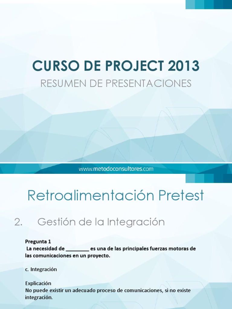 Presentacion MS Project 2013 | PDF | Software | Cognición