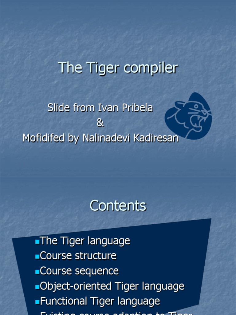 Tiger Language | Parsing | Compiler