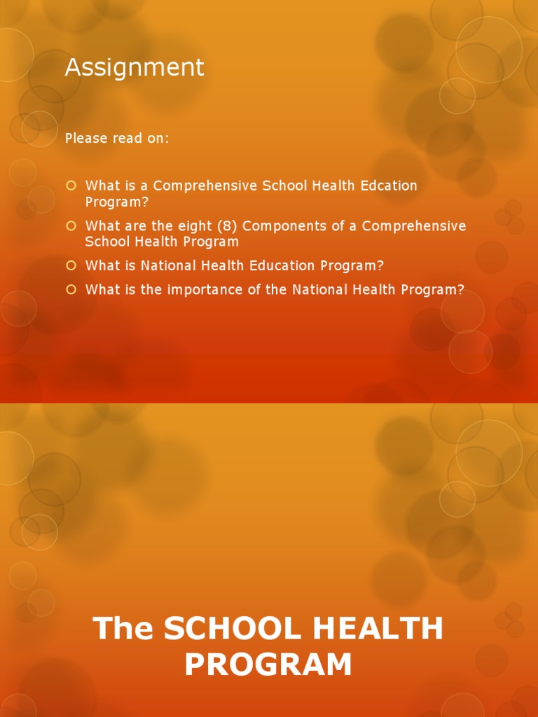 School Health Program | PDF | Health Education | Quality Of Life