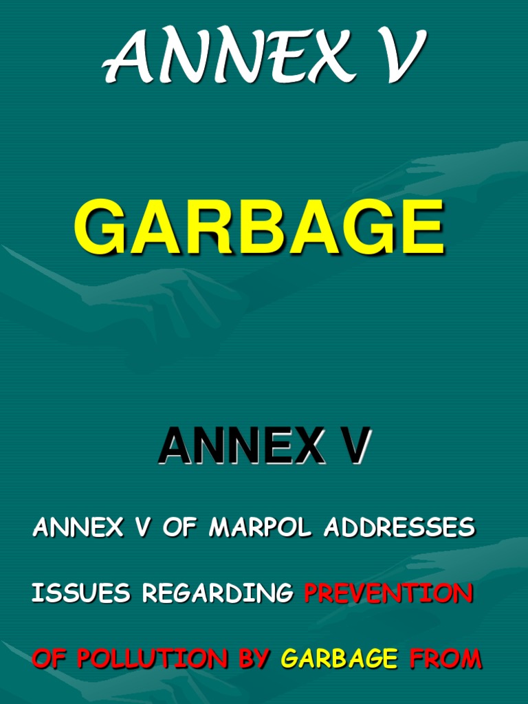 Annex V | PDF | Waste Management | Municipal Solid Waste