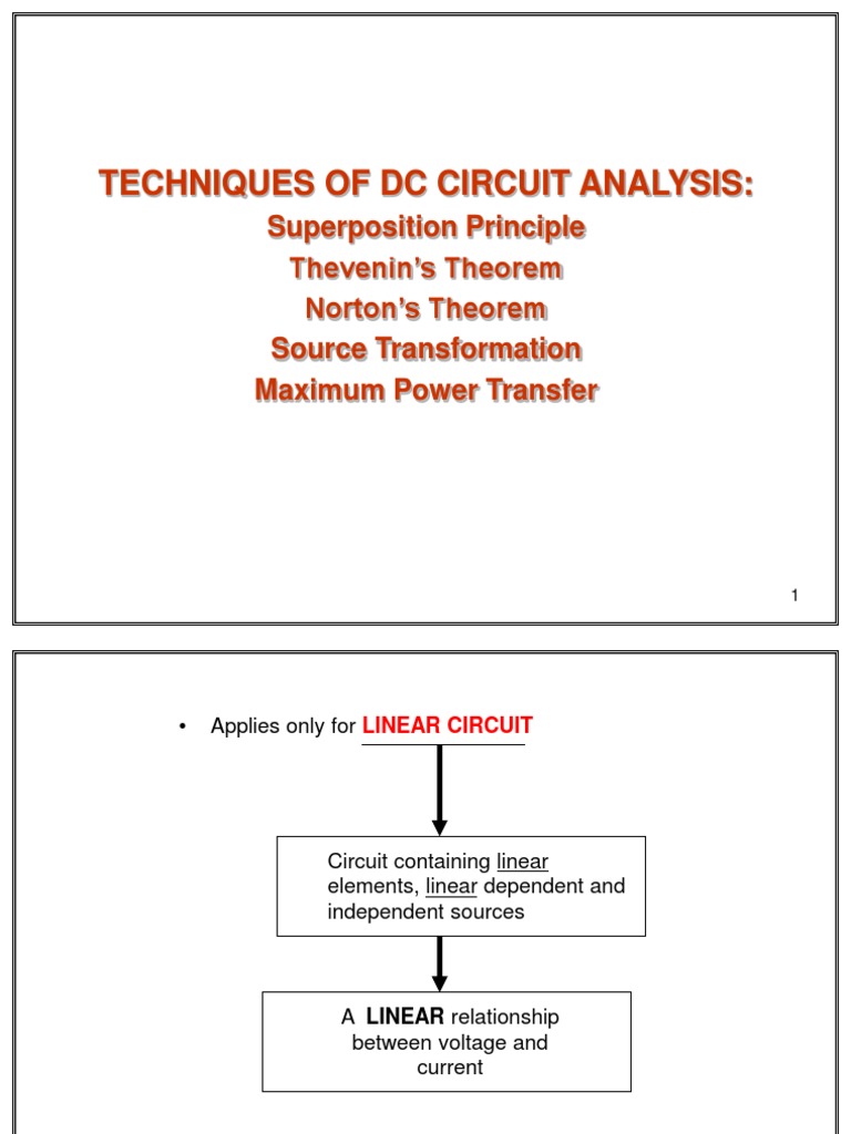 Techniques of DC Circuit Analysis | PDF | Electrical Network | Series ...