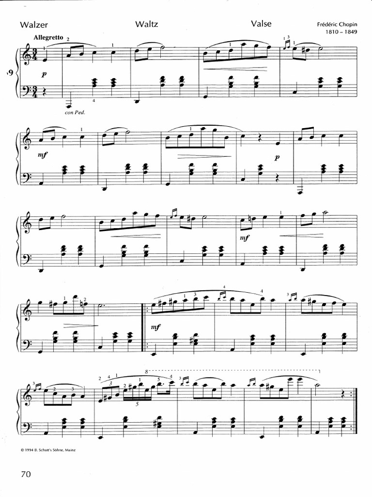 Chopin Walzer A-Moll | PDF