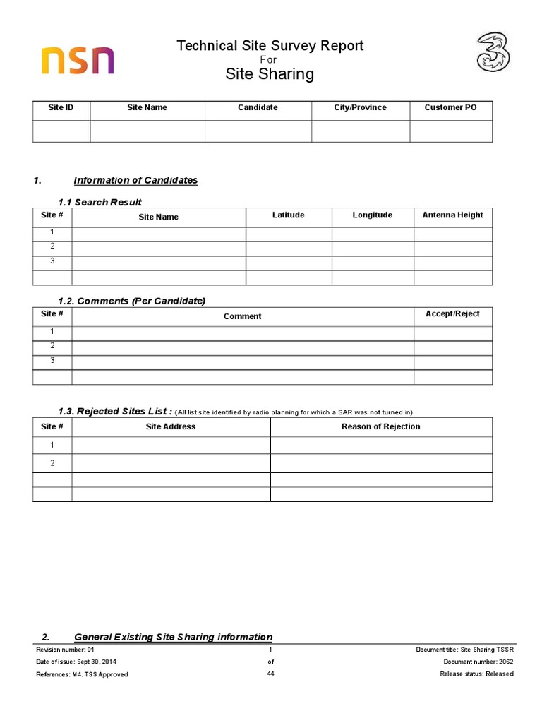2062 TSSR Site Sharing - Rev02 | PDF | Geography | Geomatics