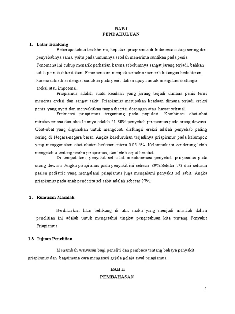 Priapismus: Penyebab dan Penanganan | PDF
