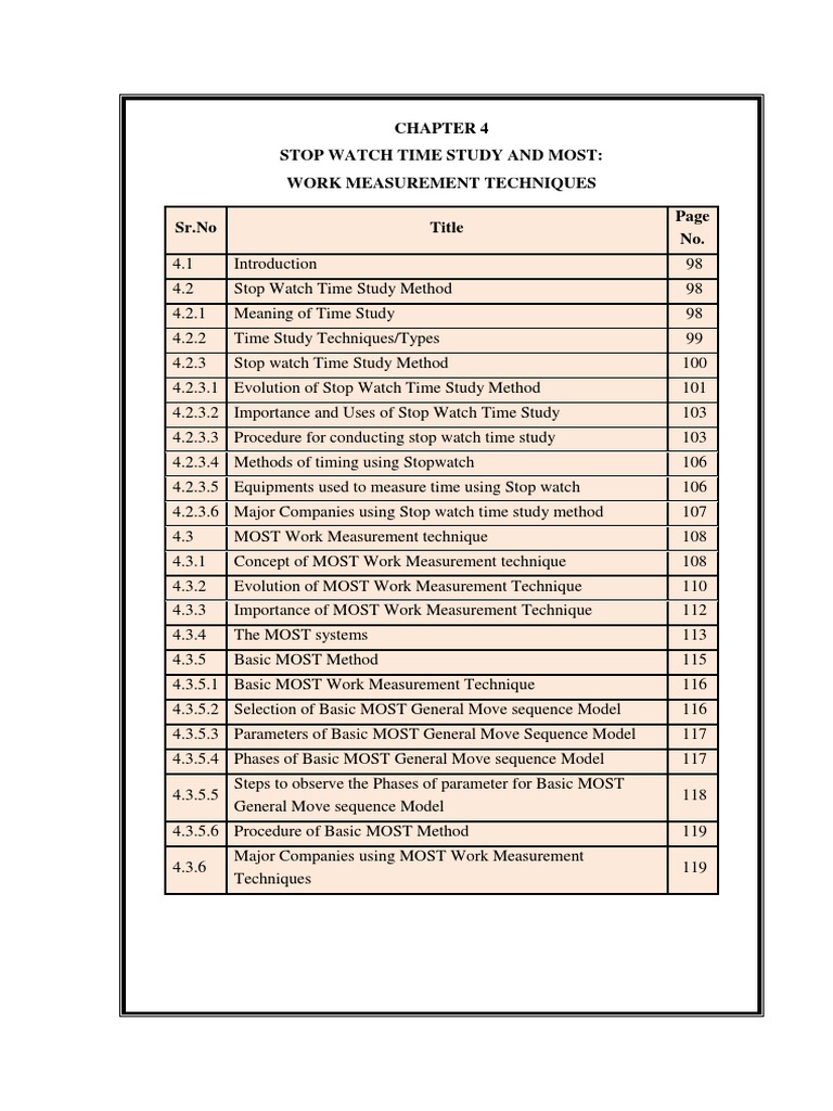Time & Motion Study Concept | PDF | Time | Production And Manufacturing