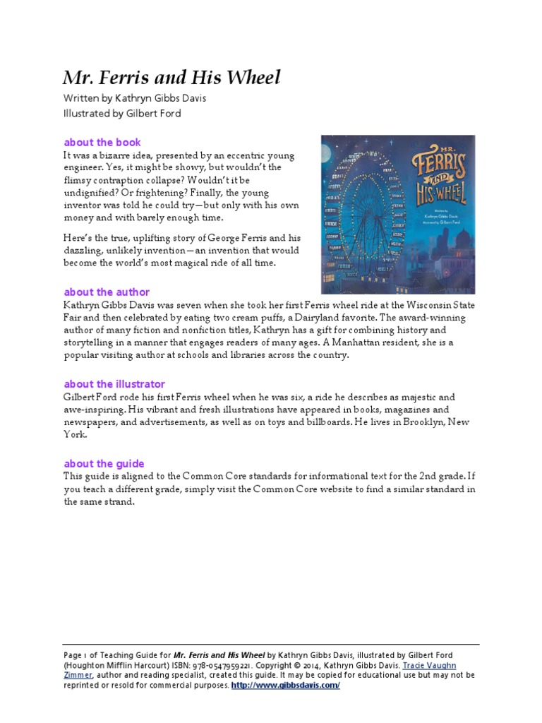 Mr. Ferris and His Wheel Educator Guide | PDF | Wheel | Invention