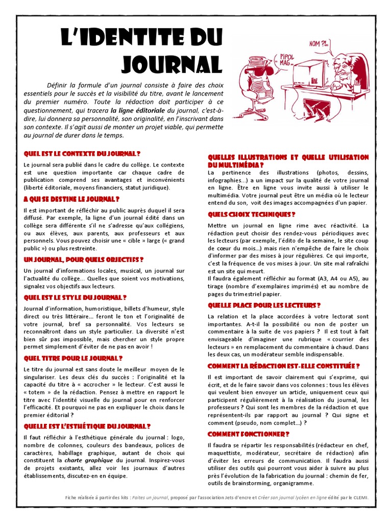 L'identite Du Journal | PDF