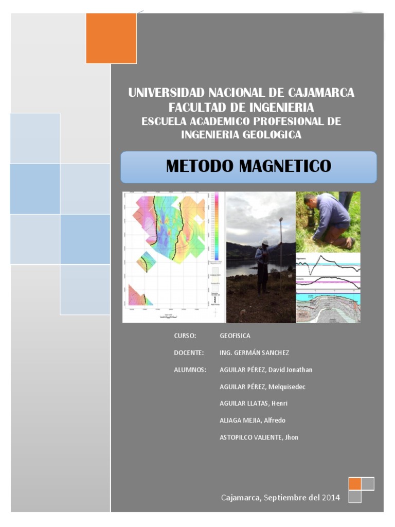 Método Magnético - Geofísica | PDF | Campo magnético de la tierra ...