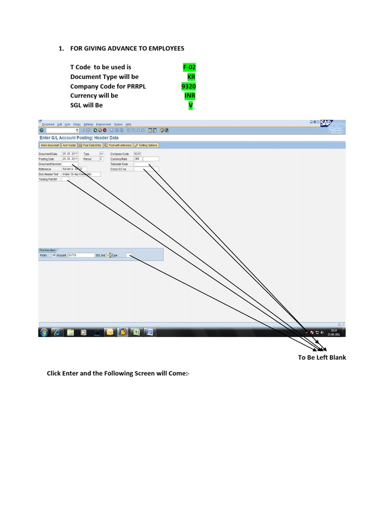Some Common Transactions in SAP | PDF | Voucher | Expense