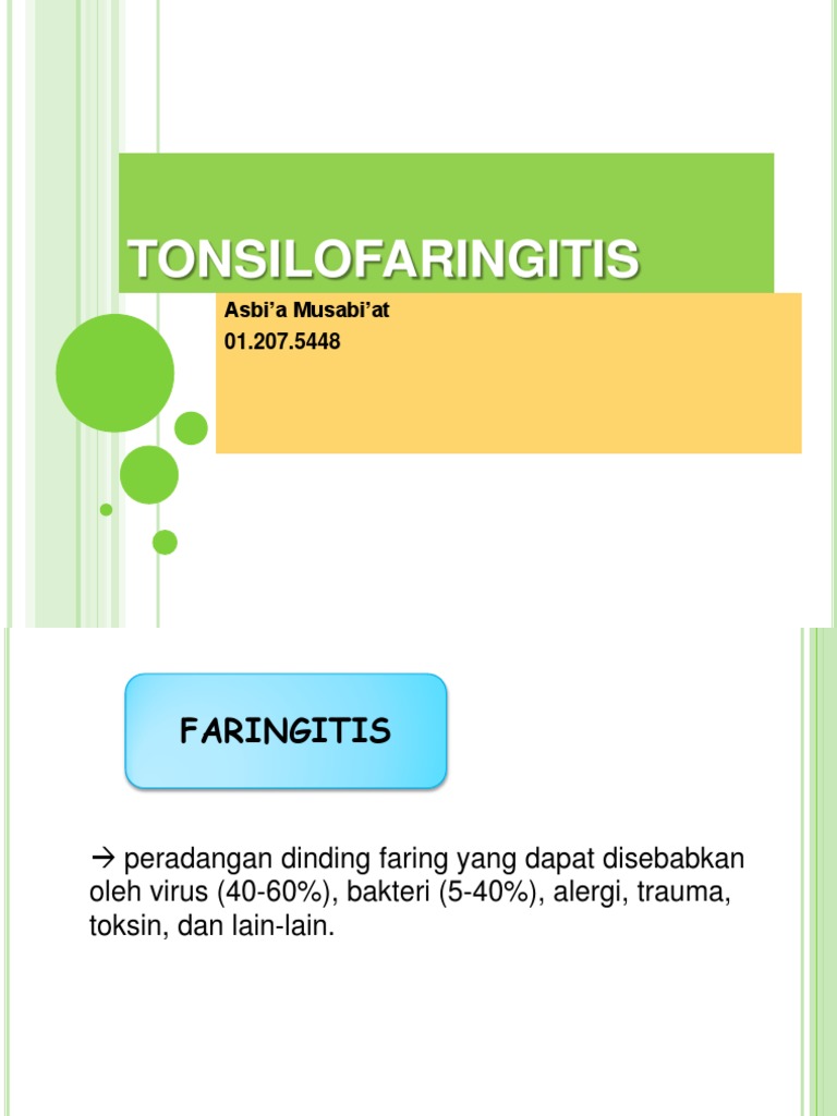 TONSILOFARINGITIS | PDF