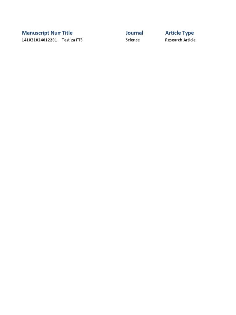 Manuscript Number Title Journal Article Type: 141031024012201 Test Za ...