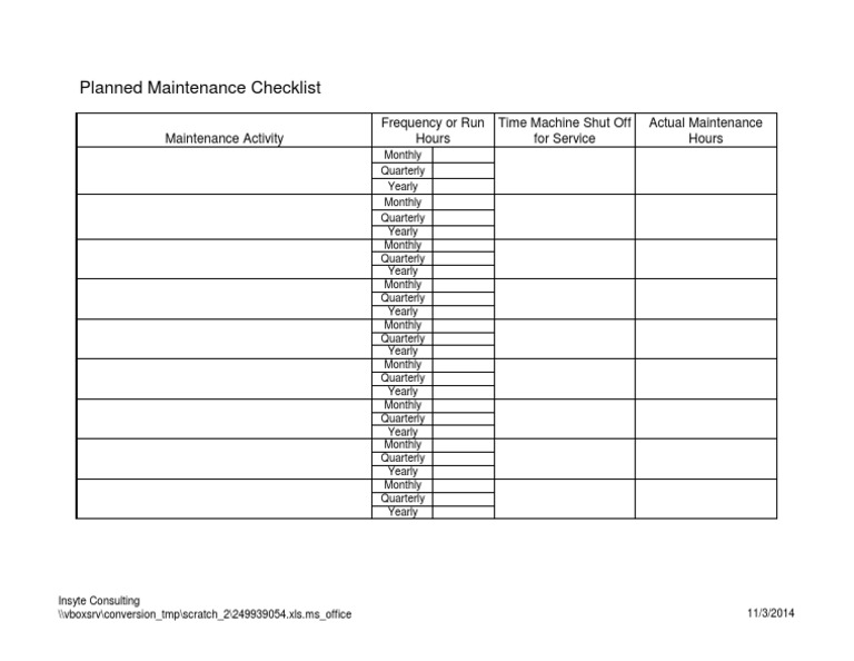 Monthly Maintenance Checklist Home Maintenance Checklist | Printable