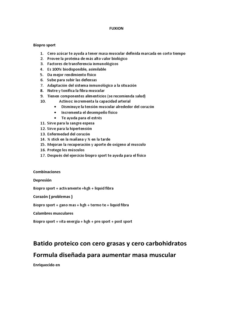 Biopro Sport y Rangos | PDF | Músculo | Ejercicio físico