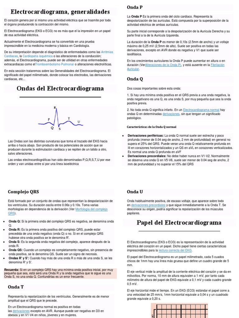 Generalidades del Electrocardiograma | PDF | Electrocardiografia ...