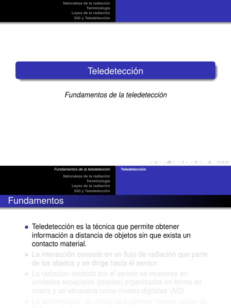 Fundamentos de Teledetección y Radiación | PDF | Sensores remotos ...