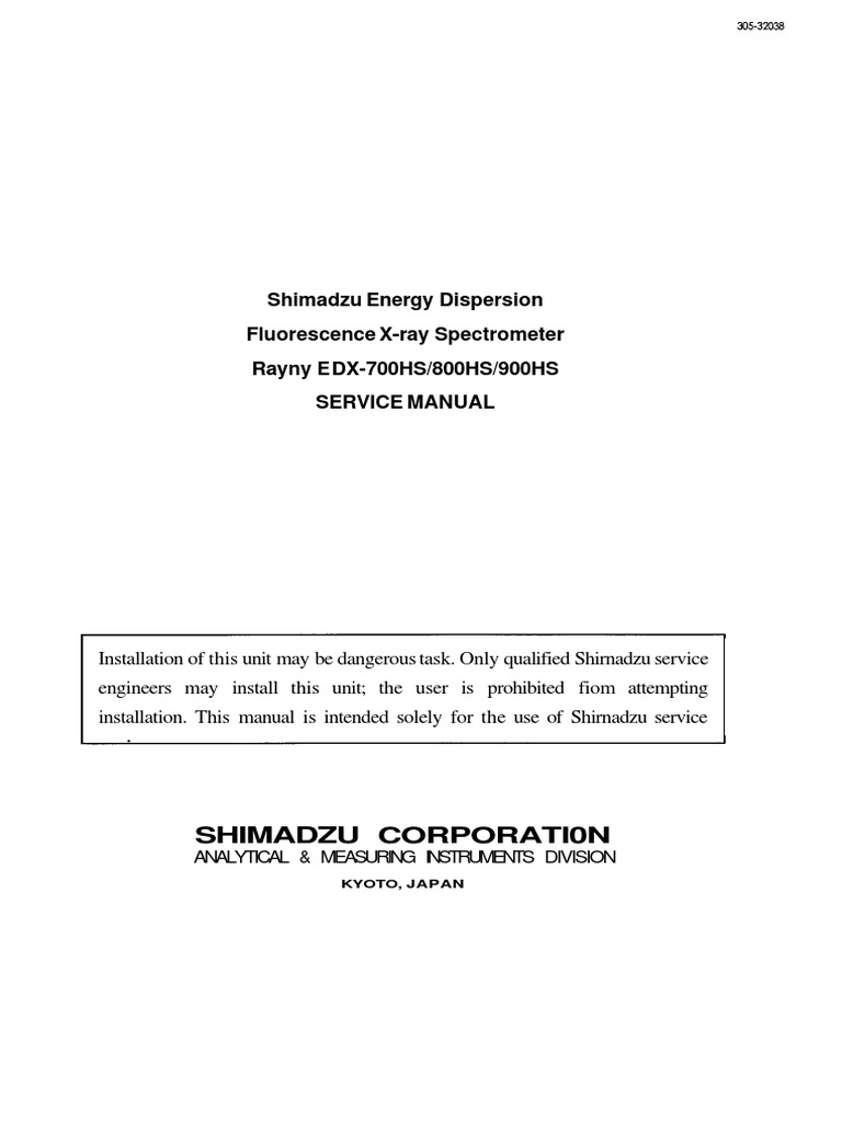 EDX-700HS 800HS 900HS SM Rev0ocr | PDF | Energy Dispersive X Ray ...