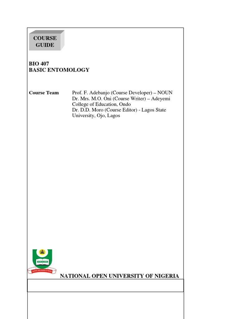 Bio 407 - Basic Entomology | PDF | Insects | Fly