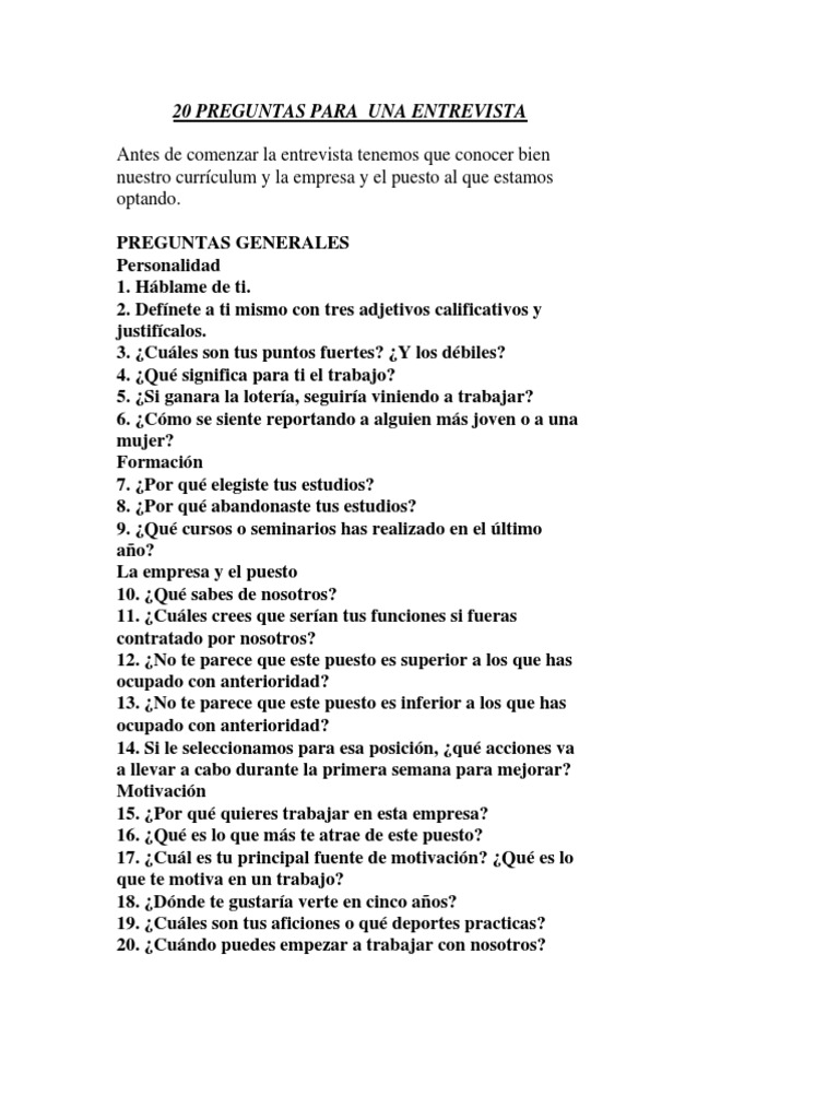 30 Preguntas De Conducta Para Las Entrevistas – KEXEE