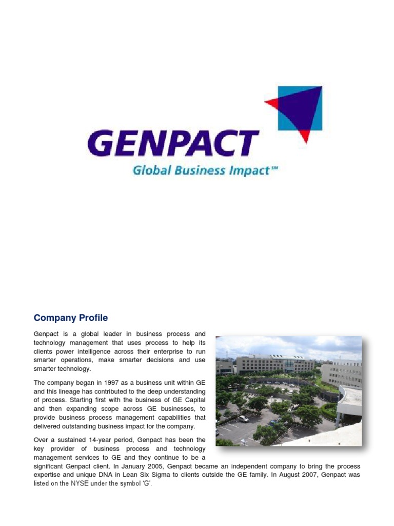 Genpact Company Overview and Culture | PDF | Competence (Human ...