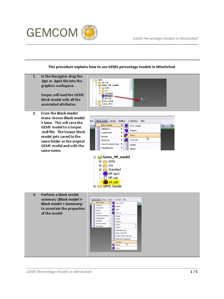 Using GEMS Models in MineSched | PDF | Software Engineering | Areas Of ...