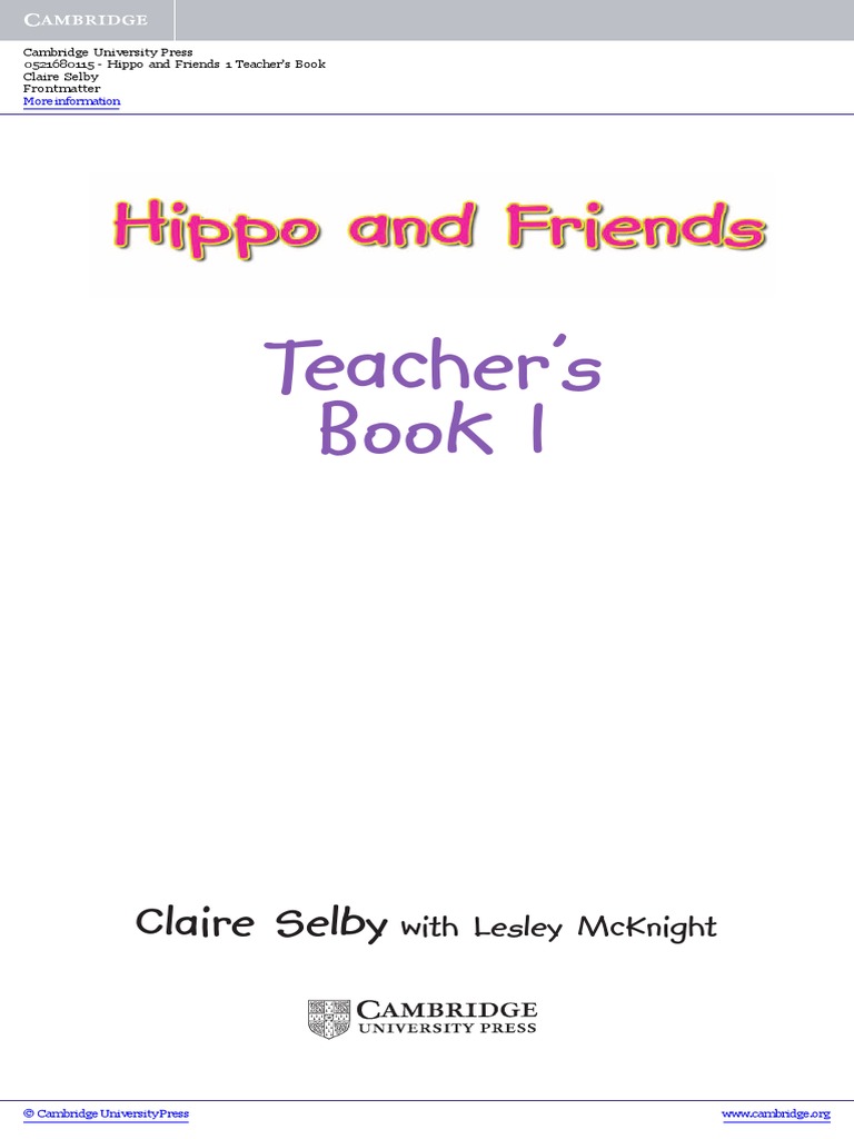 Hippo and Friends Level1 Elementary Teachers Book Frontmatter | PDF ...