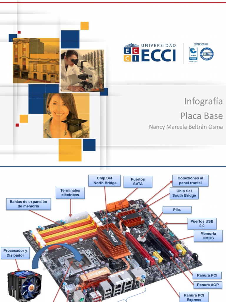 Infografia Placa Base Nancy Beltran | PDF | USB | Hardware de la computadora