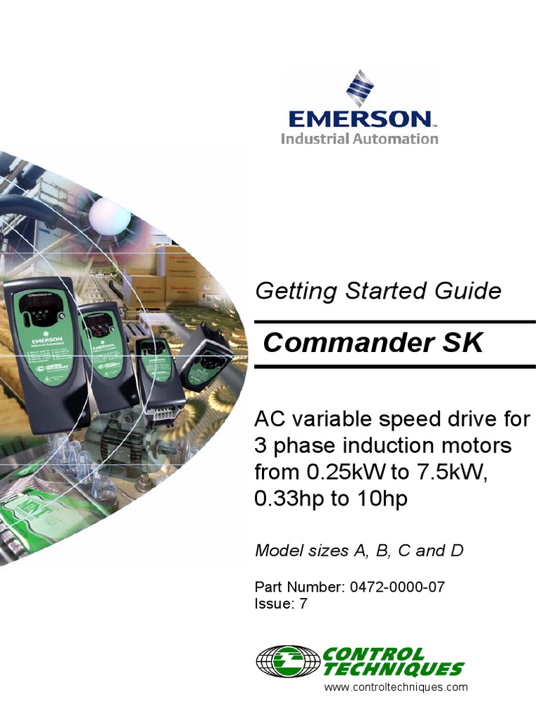 Emerson Commander SK Getting Started Guide Size A-D | PDF ...