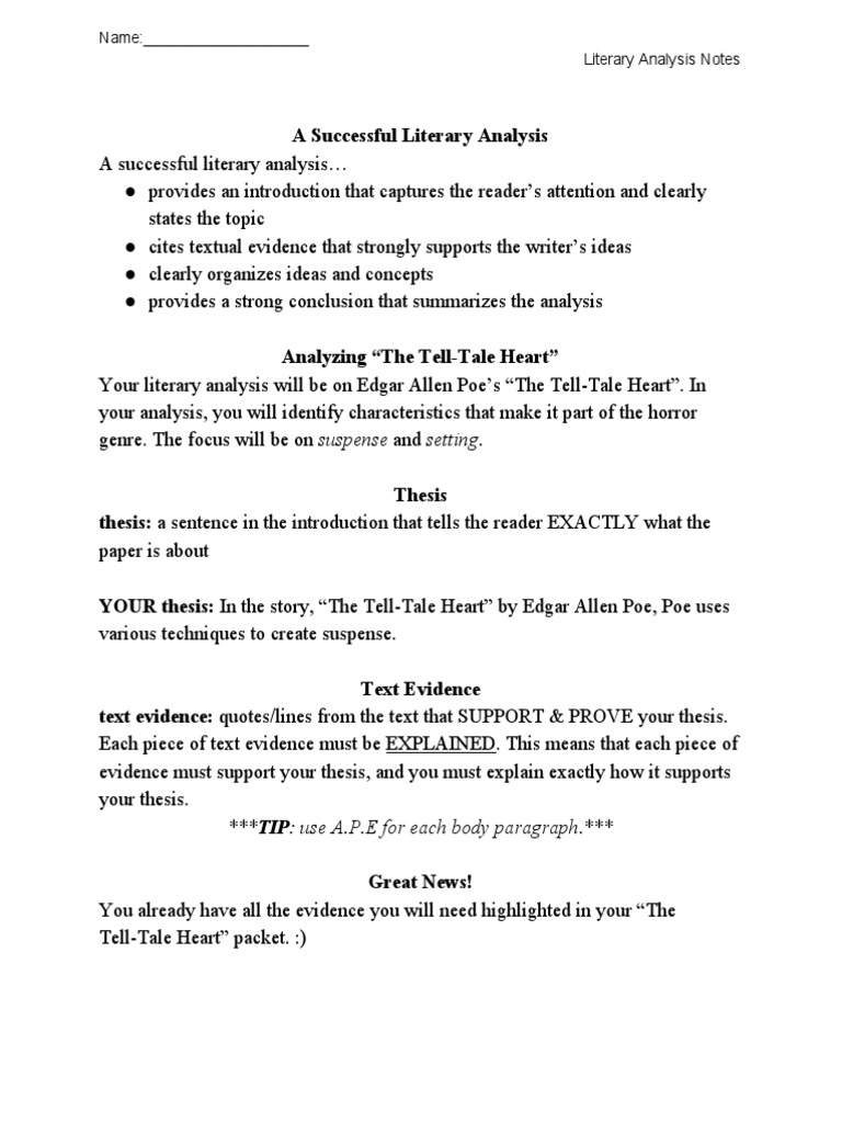 Lit Analysis Notes | PDF | Language Arts & Discipline | Foreign ...