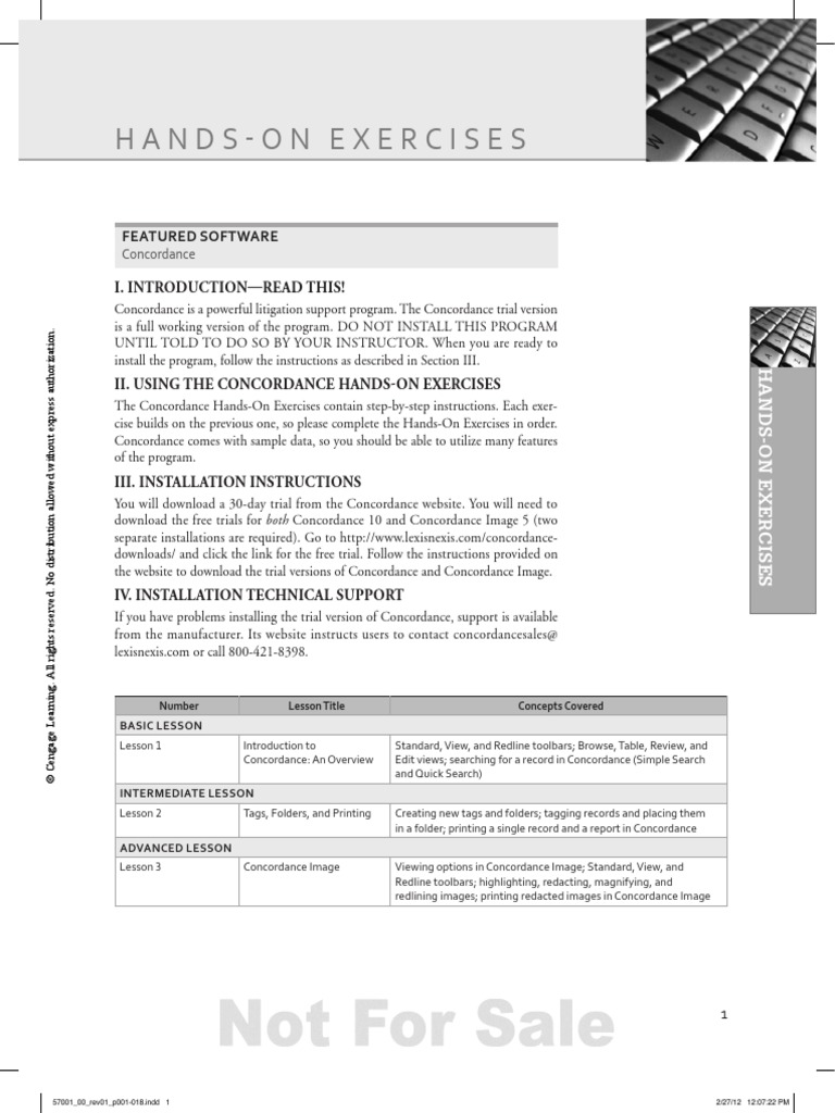 Concordance Hands-On Exercises | PDF | Icon (Computing) | System Software