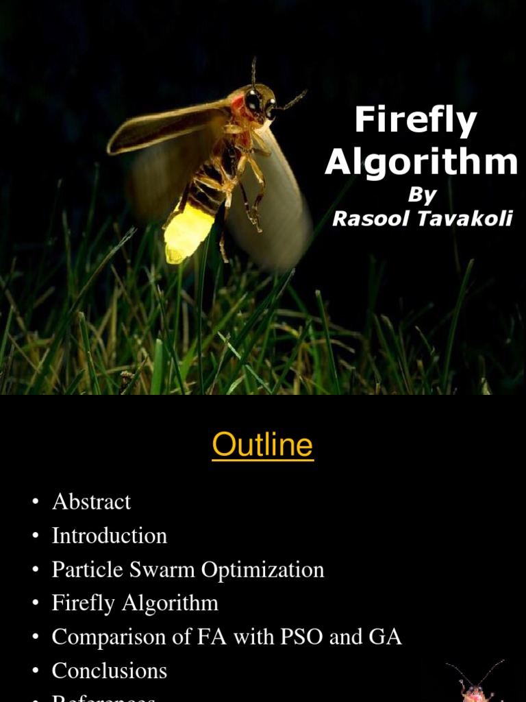 Firefly Algorithm Pdf Computational Science Systems Analysis 