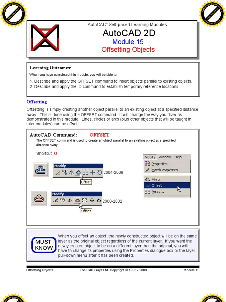 Autocad 2d Module 15 PDF | PDF | Elementary Geometry