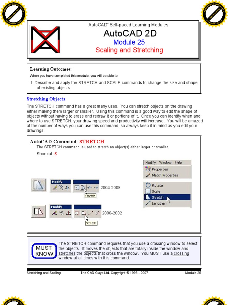 Autocad 2d Module 25 PDF | PDF | Geometry | Teaching Mathematics