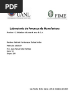 Laboratorio de Procesos de Manufactura - Práctica 2 | PDF | Soldadura | Construcción