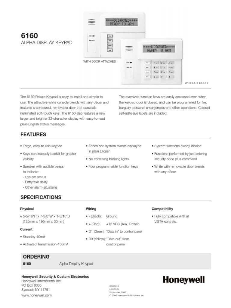 Alpha Display Keypad: Features | PDF | Computers