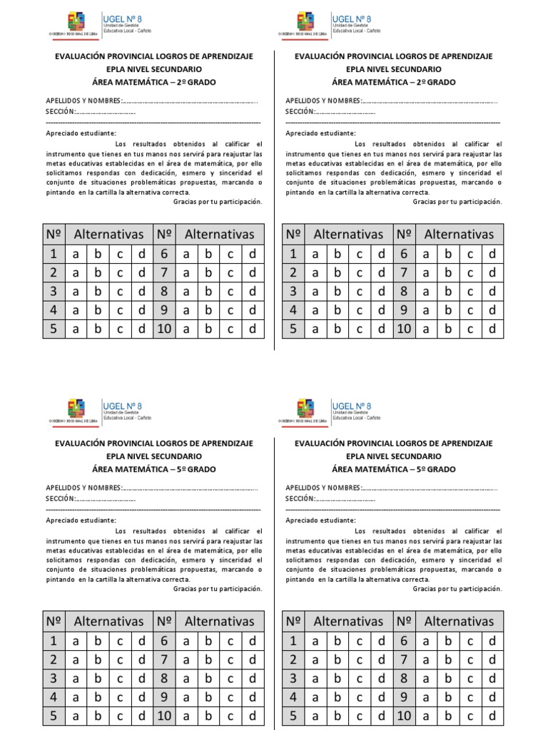Epla Plantilla Resp PDF | PDF | Cognición | Psicología Educacional
