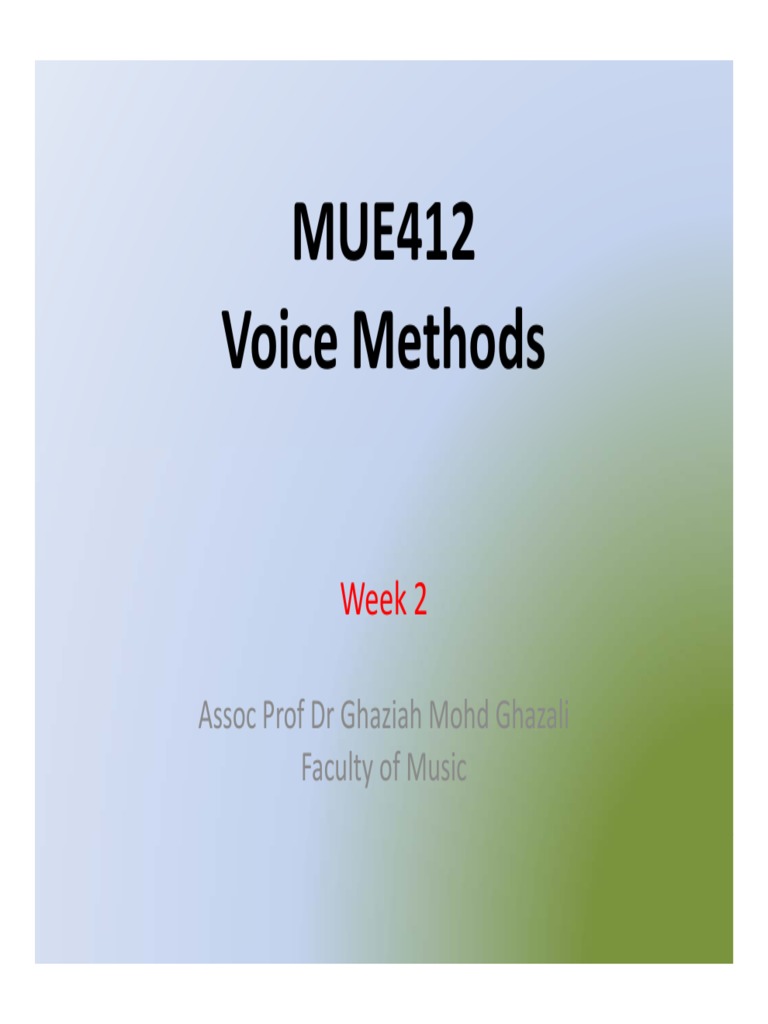 Week 2 Vocal Anatomy Pdf Larynx Human Voice