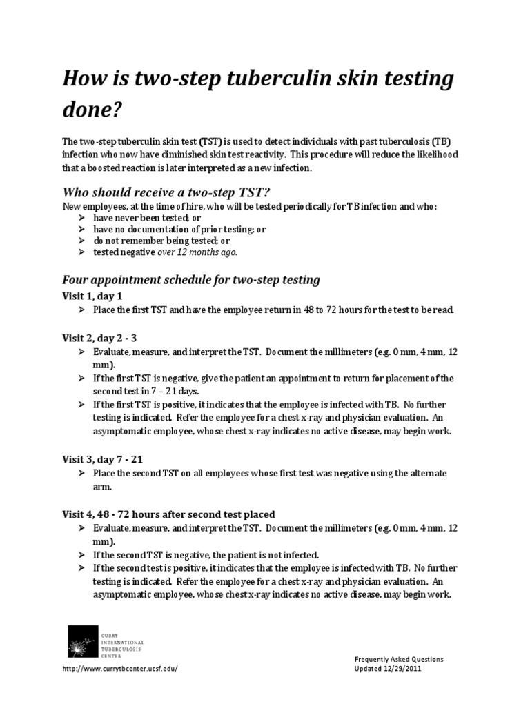 Two Step TST | PDF | Tuberculosis | Immunology