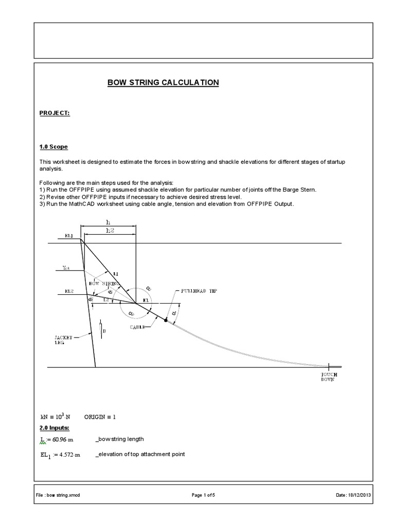 Bow String Calculation | PDF | Physics | Teaching Mathematics