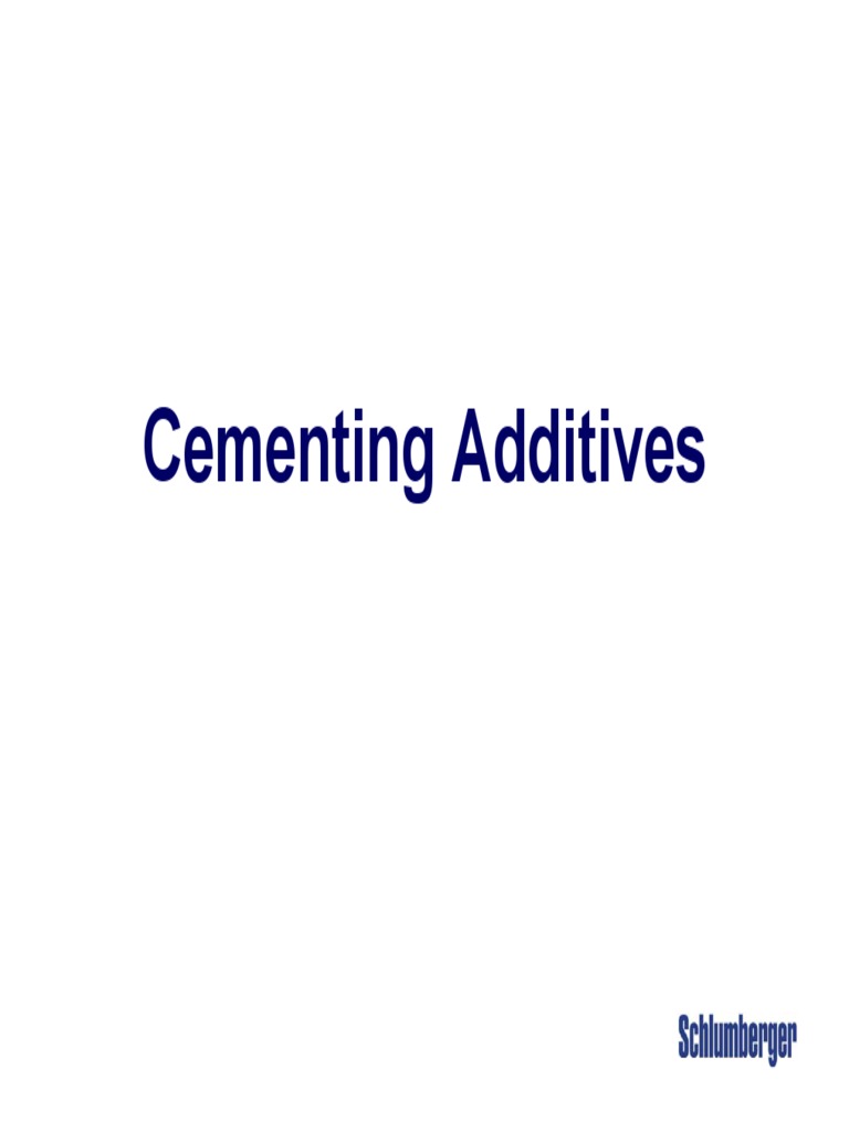 Cementing Additives | PDF | Filtration | Foam