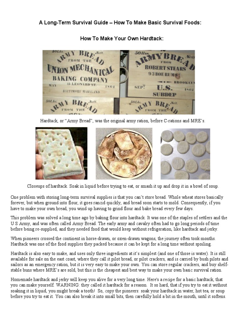 DIY Hardtack and Survival Bread Recipes | PDF | Food And Drink | Beehive