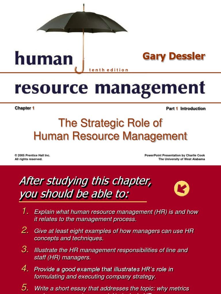 The Strategic Role of Human Resource Management: Gary Dessler | PDF ...