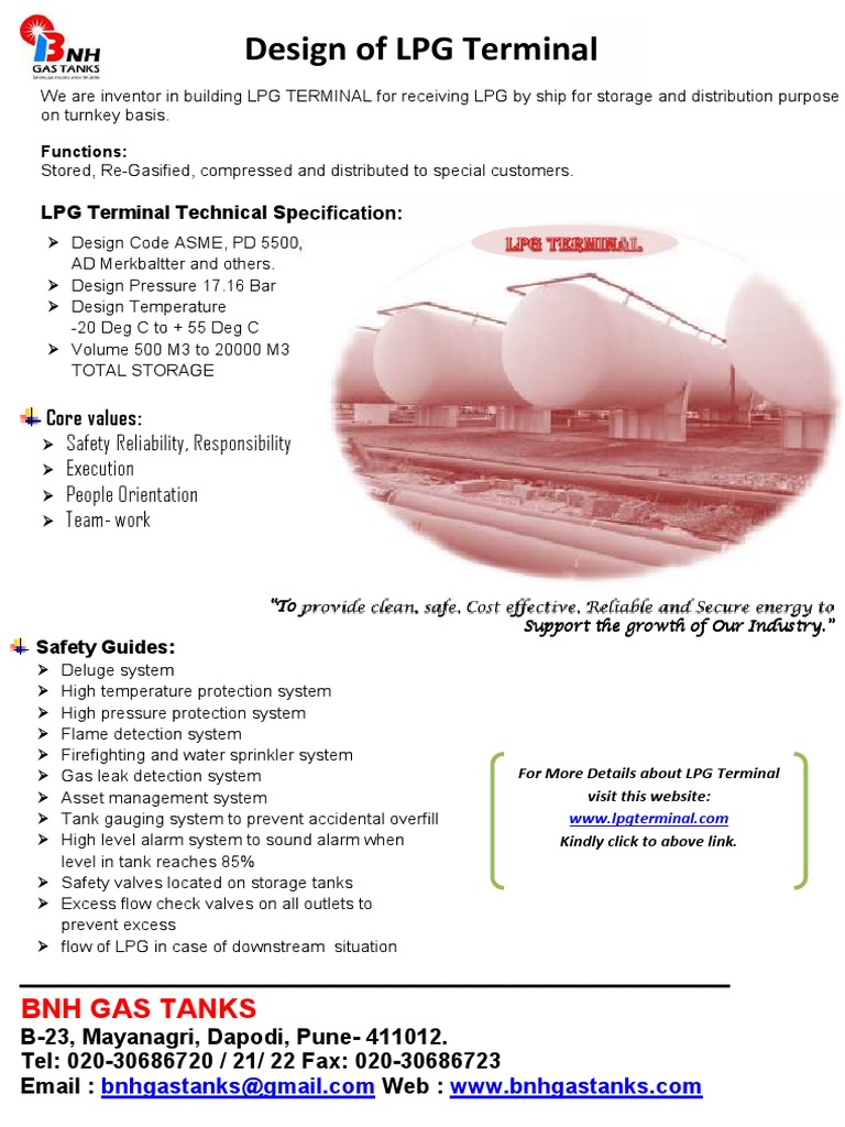 Design of LPG Terminal PDF | PDF
