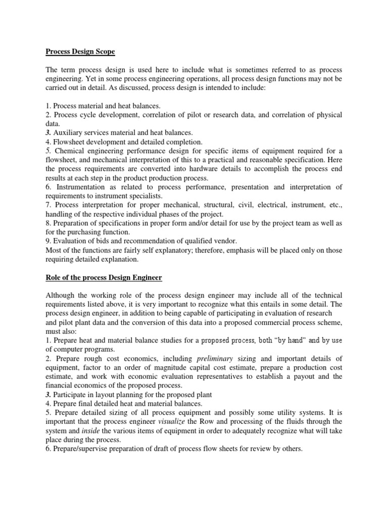 Process Design | PDF | Engineering | Industries