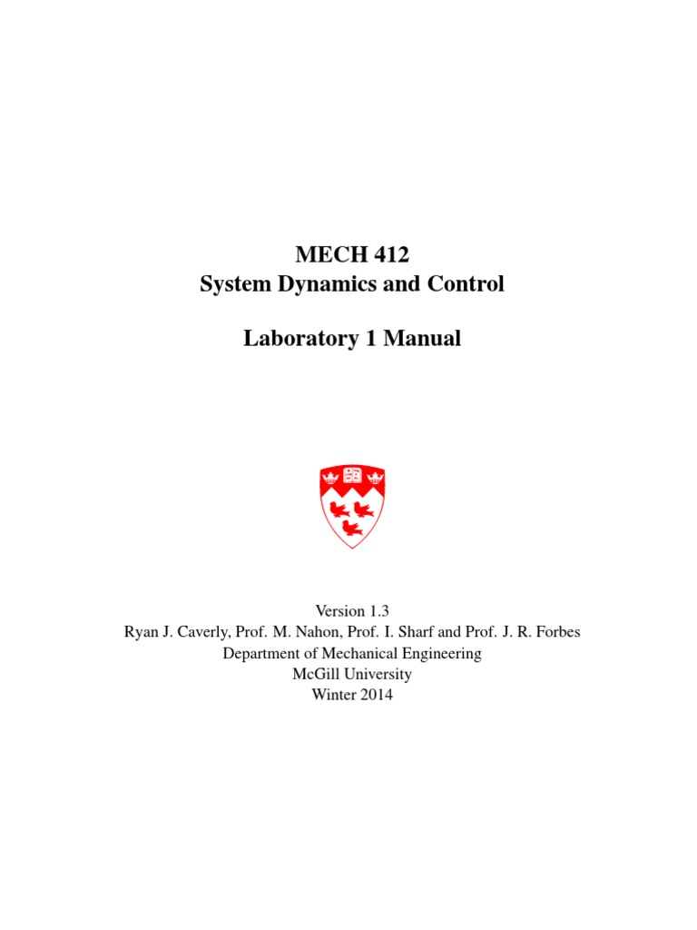 Flexible-Joint Control Lab Manual | PDF | Electrical Engineering ...