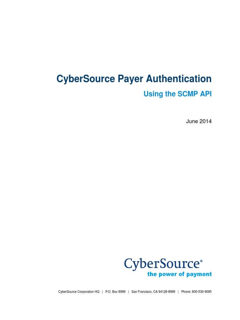 Payer Authentication SCMP API | PDF | Authentication | Areas Of Computer Science