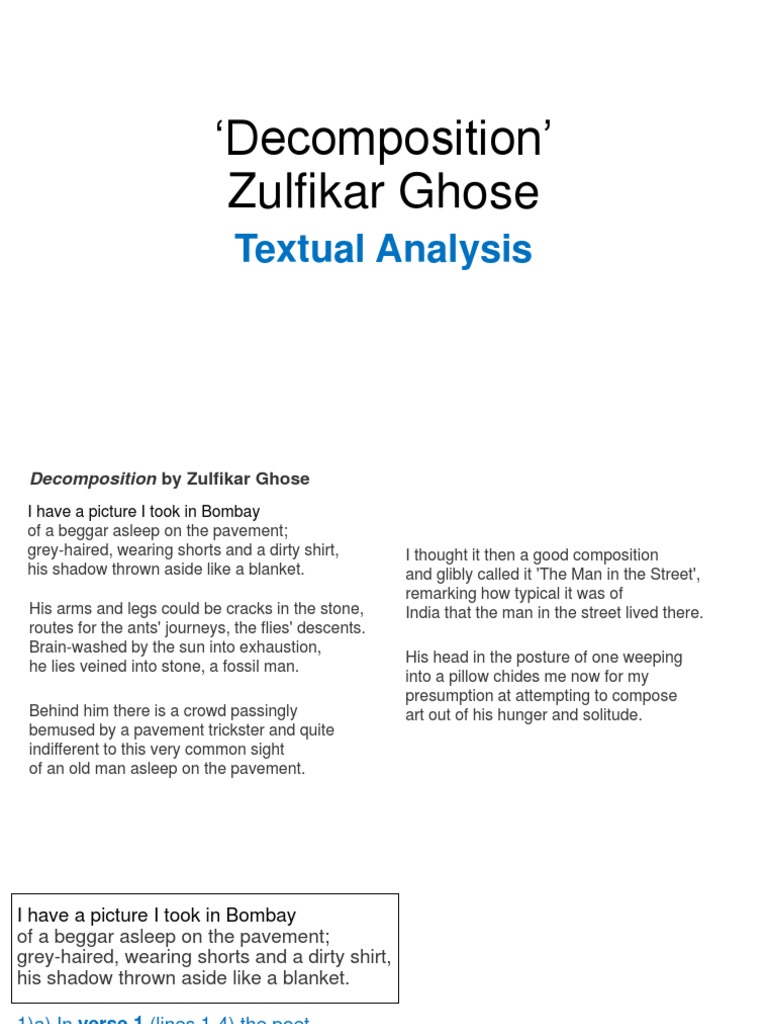 Decomposition | PDF | Poetry