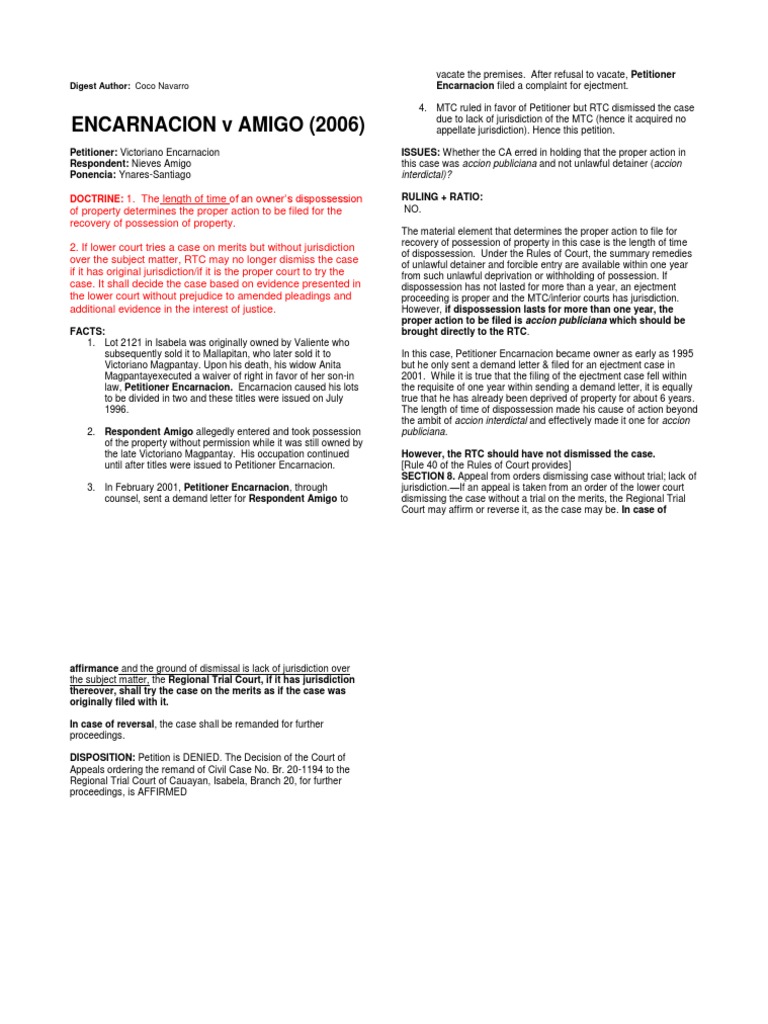 RTC Jurisdiction in Ejectment Case Over 6 Years | PDF | Remand (Court ...