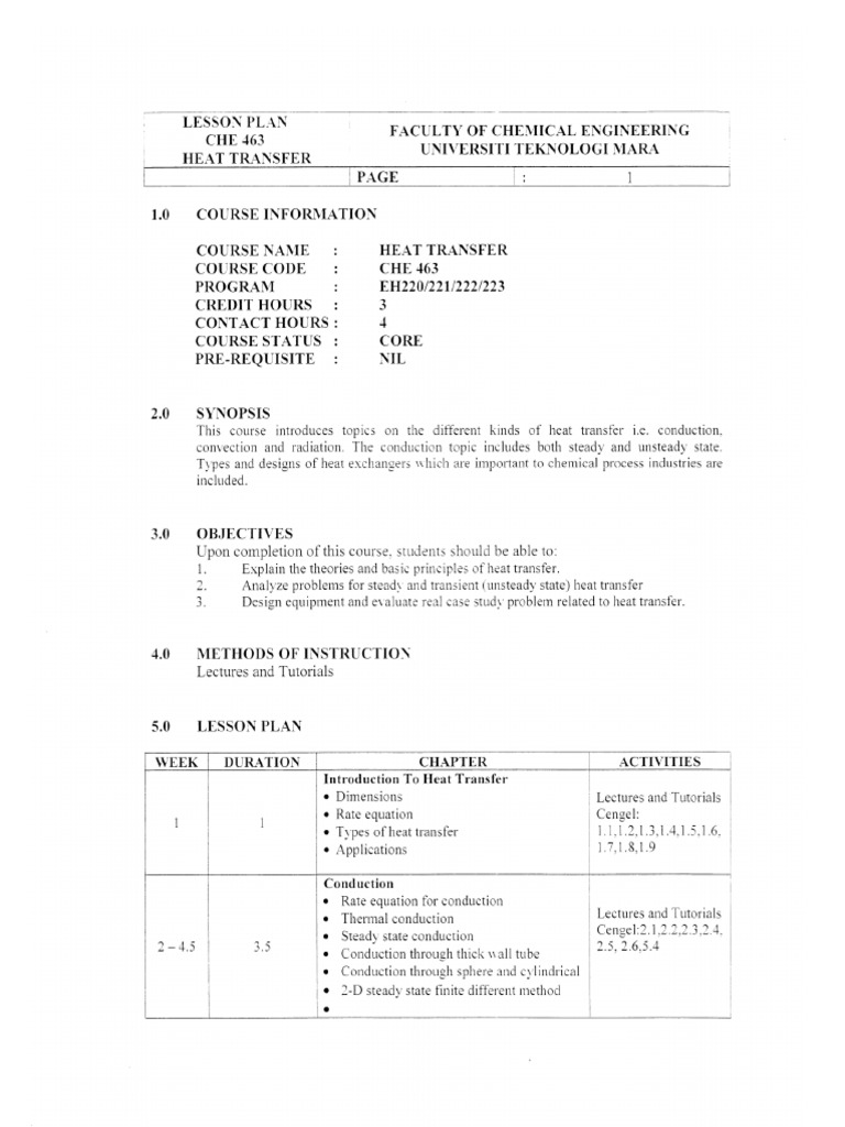 Heat Transfer Lesson Plan | PDF Heat Transfer Lesson Plan | PDF