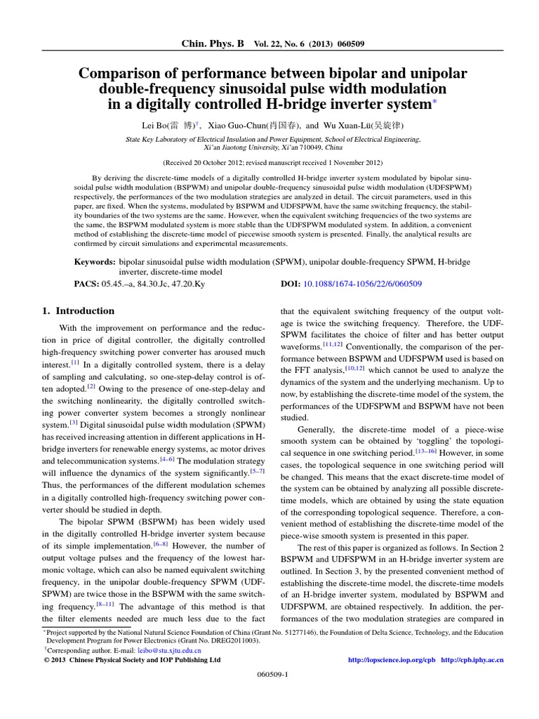 Comparison of Performance Between Bipolar and Unipolar Double-Frequency ...